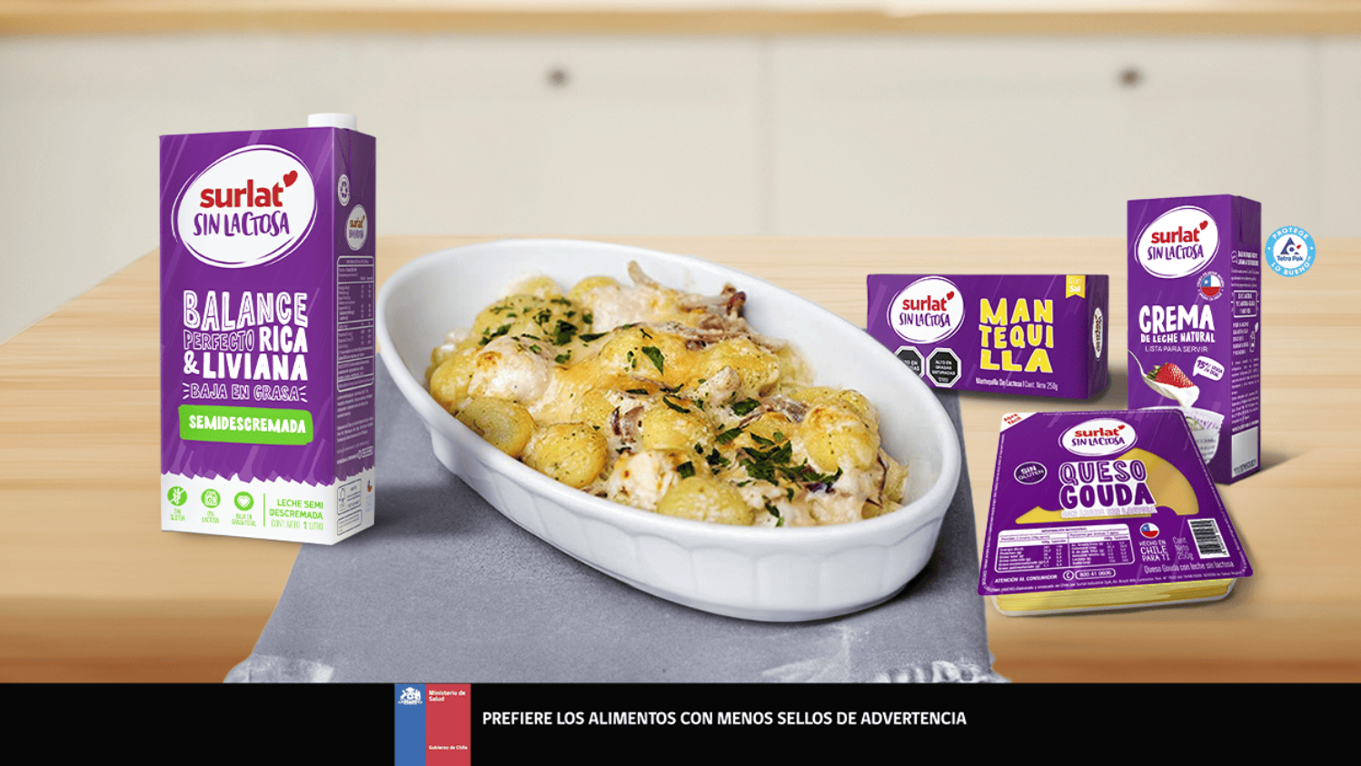 Papas a la crema con pollo | Surlat